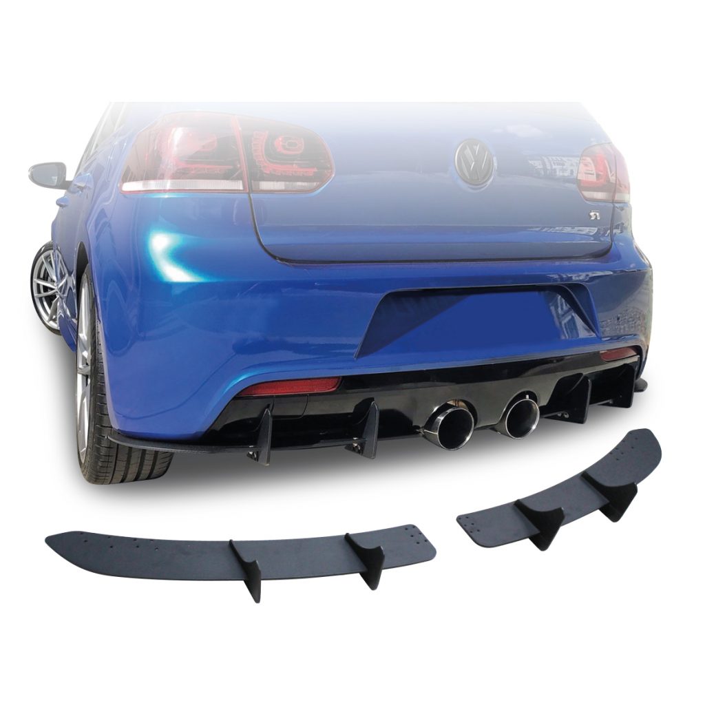 VW Golf 6R GTI Matte Black Single Slat Maxton Diffuser - Tlokweng Auto Zone