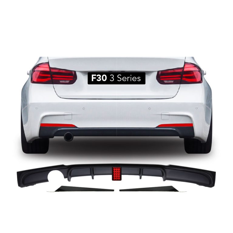 BMW F30 Diffuser Single Pipe with LED - Tlokweng Auto Zone